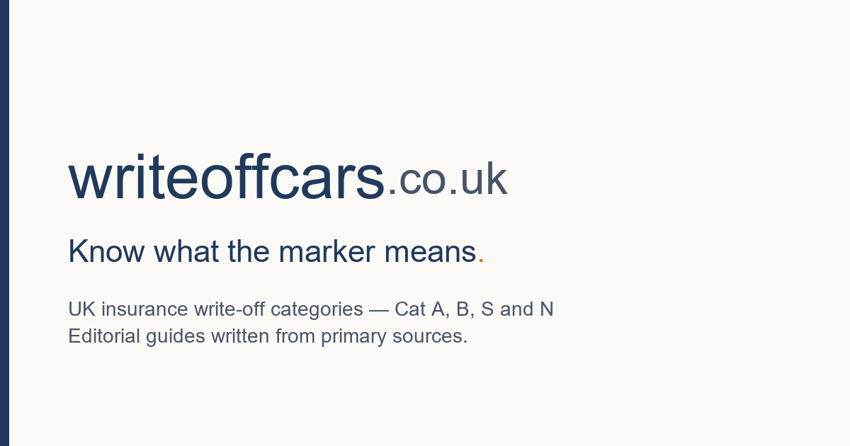 Should I Buy a Cat S Car? UK Decision Guide for 2026 — WriteOffCars.co.uk